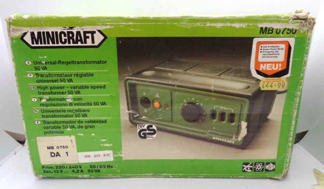 MINICRAFT MB 0750 Variable Speed Transformer working fine boxed good ...