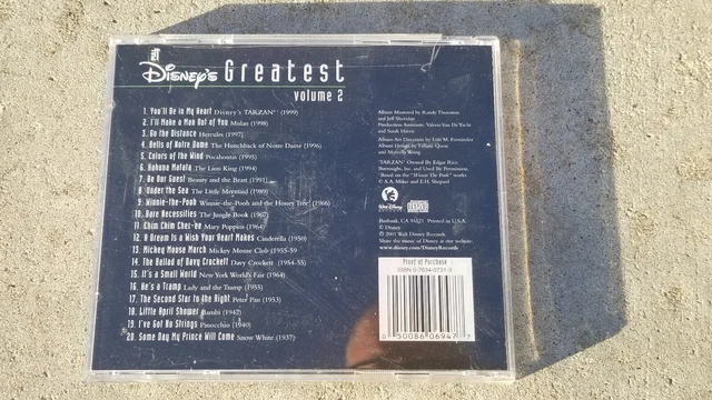 3 CD LOT Disney's Greatest Vol. 2 Classic Disney Volume 1 Vol 2 £9.47 ...