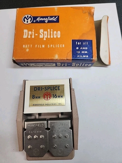 MANSFIELD DRI-SPLICE 8MM & 16mm Movie Film Butt Splicer In Box £9.45 ...