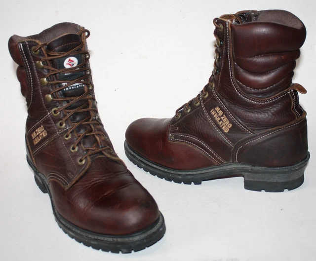 VINTAGE CAROLINA SUB Zero Leather Logger Boots Sz 9.5 D Insulated USA Made Rare £70.63 - PicClick UK