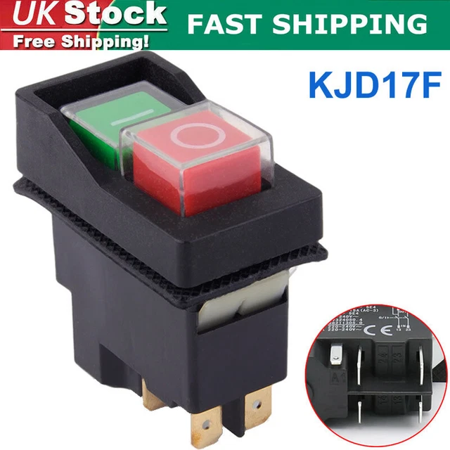 KEDU KJD17 5PINS 250VAC 16A Waterproof Electromagnetic Pushbutton ...