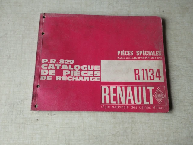 RENAULT 8 GORDINI R1134 catalogue pieces speciales de rechange EUR 57,00 - PicClick FR
