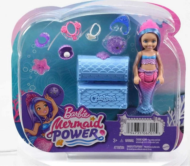 NEW OFFICIAL BARBIE Mermaid Power Chelsea Mermaid Doll Playset £15.99 ...