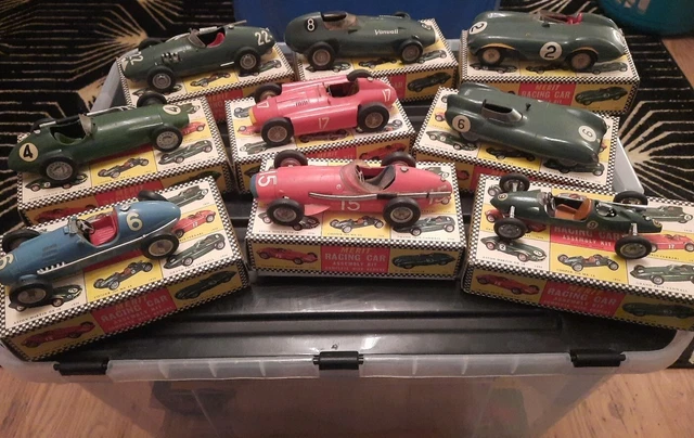 VINTAGE MERIT TOY 1956 Racing Car Plastic Model Kit X 9 Boxed £195.00 ...