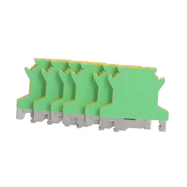 DIN RAIL MOUNT Terminal 32A Good Conductivity Grounding Terminals For Wire £39.52 - PicClick UK