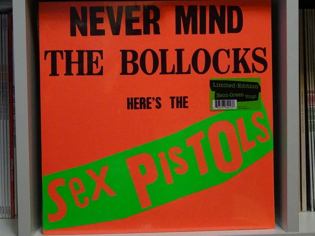 SEX PISTOLS NEVER Mind The Bollocks Here's The neon green colored vinyl ...