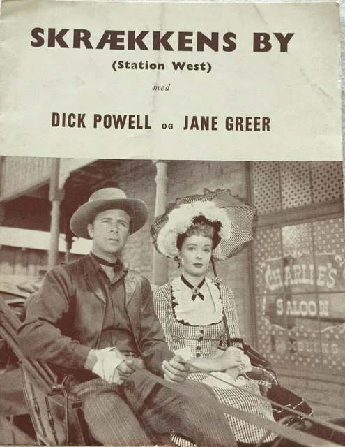 STATION WEST DICK Powell Jane Greer Agnes Moorehead 1948 Danish Movie ...
