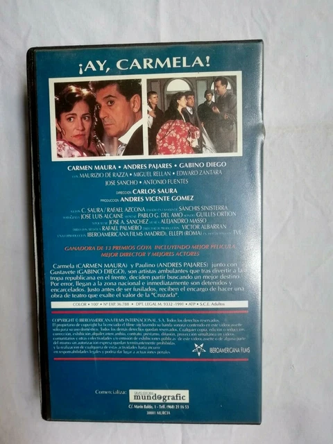 OH, CARMELA! VHS Tape Carmen Maura, Andres Pajares Carlos Saura Spanish ...