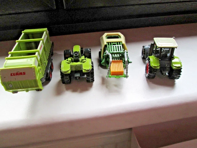 SIKU 2X CLAAS Ares 1x Ladewagen 1x Krone Großpackpresse 1846 / 1008 ...