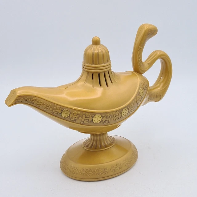 DISNEY &ALADDIN& WILL Smith Talking Magic Genie Lamp Gold Toy Jakks ...