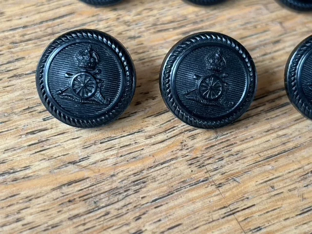 WW2 BRITISH ARMY Royal Artillery Bakelite Buttons X10 £7.99 - PicClick UK