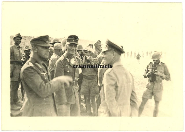 ORIG. FOTO ERWIN ROMMEL mit DAK General Offiziere Fotograf in Afrika ...