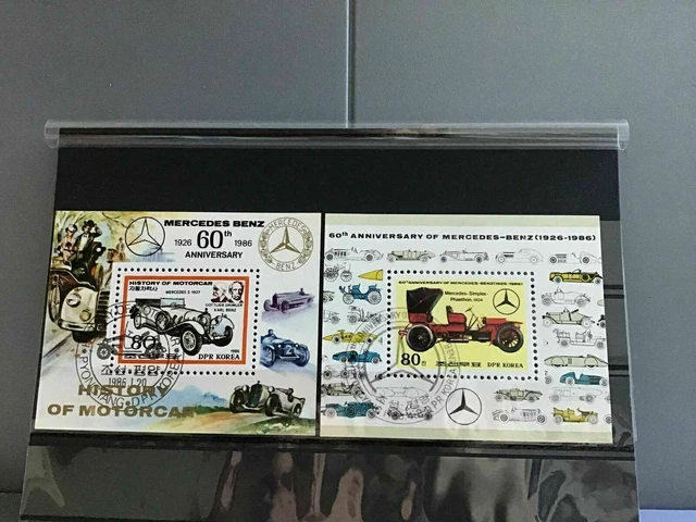 MERCEDES BENZ 1986 History of Motoring cancelled stamp sheets R27062 £6 ...