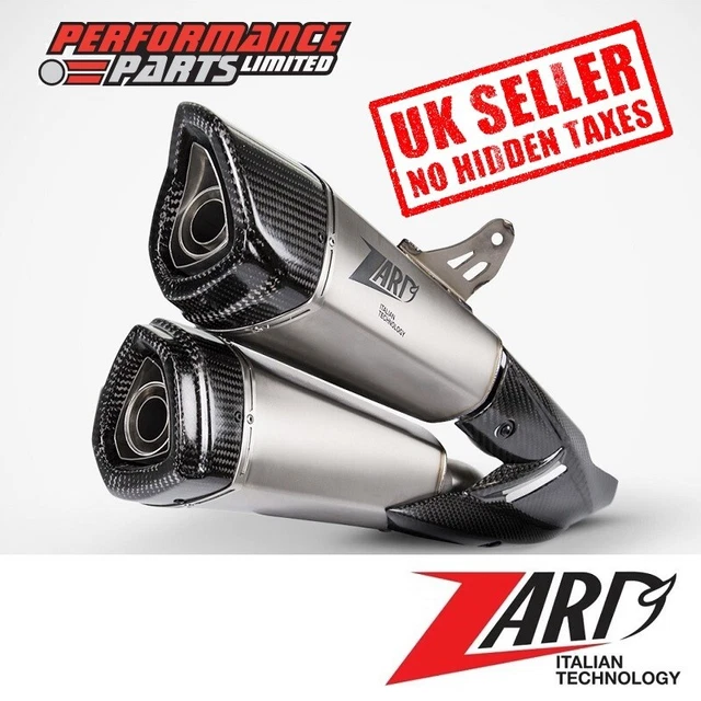 TRIUMPH SPEED TRIPLE 1200 RS 2022 Zard Titanium / Carbon Road Exhaust Silencers £659.00 ...