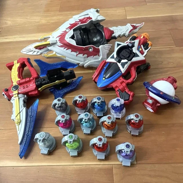 POWER RANGERS UCHU Sentai Kyuranger Morpher Weapon 4p Kyutama 12p set ...