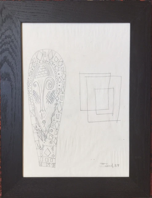 MICHEL CADORET 1912-1985.PORTRAIT de femme.Dessin au crayon.1955.SBD ...