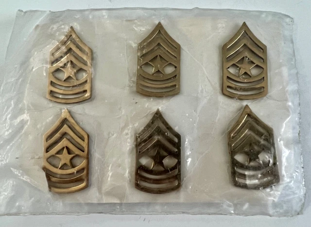 US ARMY SERGEANT Major E-9 Rank Insignia Pins LOT OF 6! £7.45 - PicClick UK