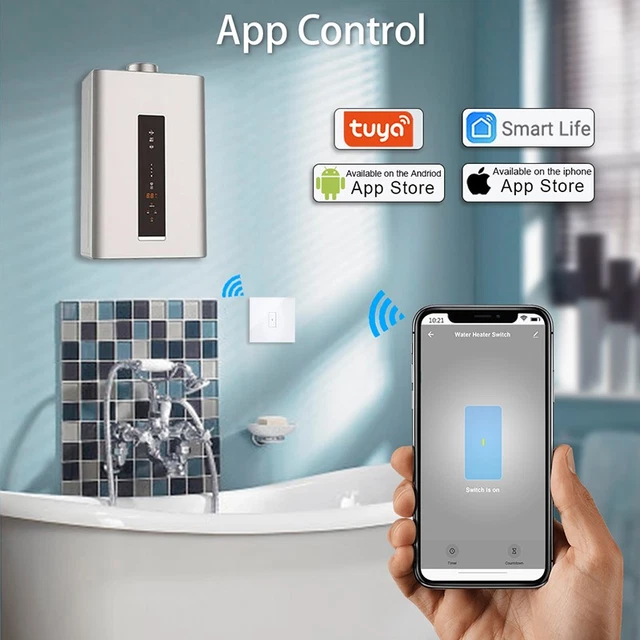 EU WIFI BOILER Water Heater Switch Smart Life App Remote Control Touch ...