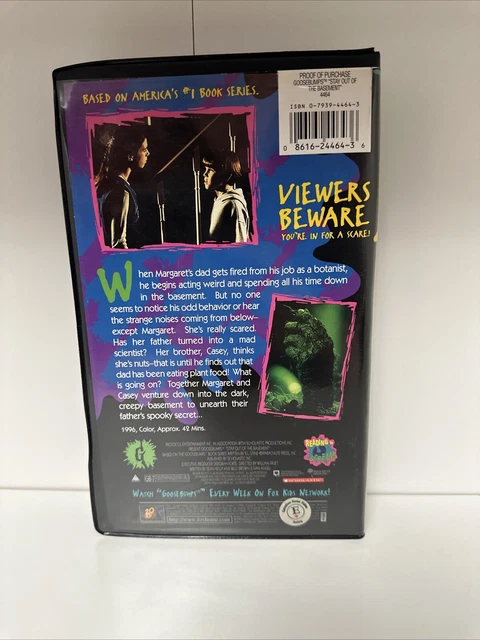 GOOSEBUMPS VHS STAY Out of the Basement VHS 1996 Vintage Good Condition ...
