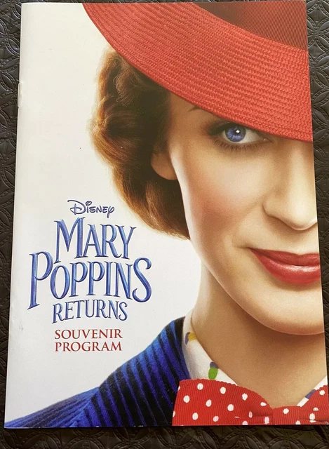 20-PAGE SOUVENIR PROGRAM Disney Mary Poppins Returns Emily Blunt, Colin ...