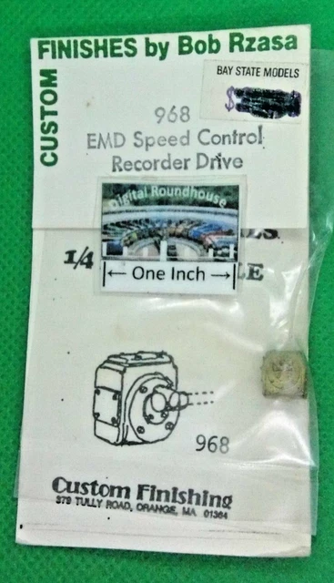CUSTOM FINISHING BY Bob Rzasa O scale #968 EMD Speed Control Recorder ...