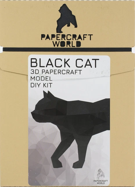 PAPERCRAFT WORLD-3D PAPERCRAFT Model-Cat Black EUR 19,66 - PicClick FR