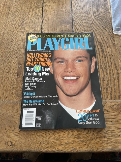 PLAYGIRL MAGAZINE AUG 1998 Hollywood's Hot Young Heartthrobs Matt Damon ...