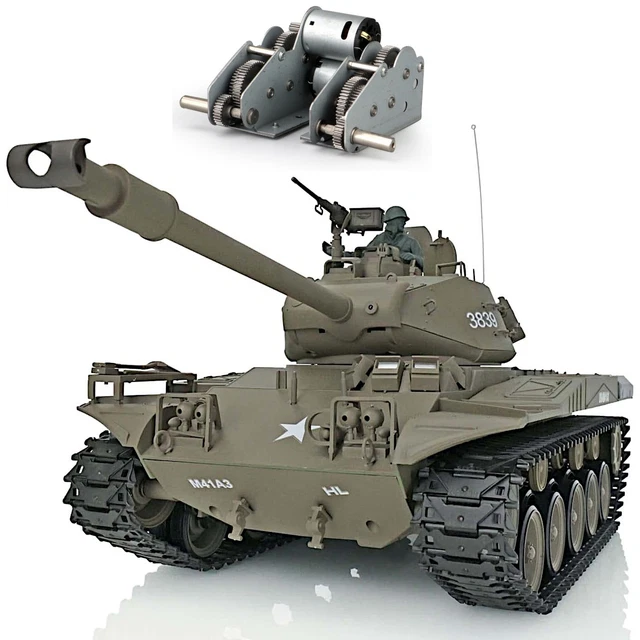 WALKER BULLDOG M41A3 USA Tank 1/16 RC Panzer Steel Gear IR BB Heng Long ...