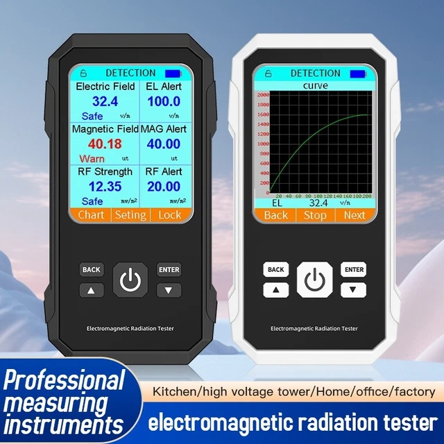 2X(TESTEUR D'INTENSITÉ DE Champ Magnétique Électrique EMF Meter -ER2 ...