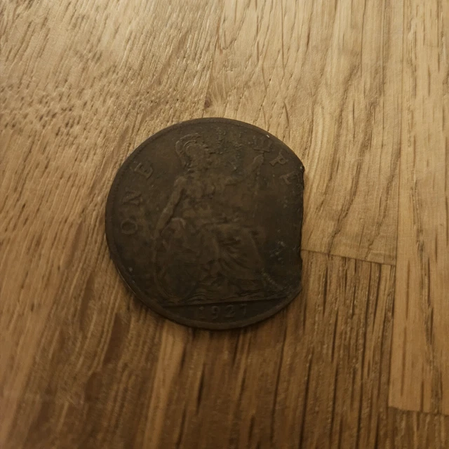RARE! RARE! VERY Old Penny Coin Defect 1927 £5.00 - PicClick UK