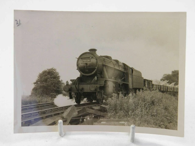 VINTAGE REAL PHOTOGRAPH LMS 8F 48724 Bescot curve railway train locomotive £6.92 - PicClick UK