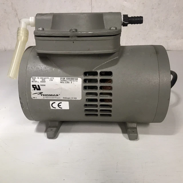THOMAS COMPRESSOR VACUUM Pump 905CA23TFE-217E, 115V 60HZ 2.5A / TESTED ...