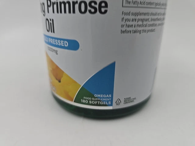 NATURES AID EVENING Primrose Oil 1000mg 180 Softgels Cold Pressed Omega ...
