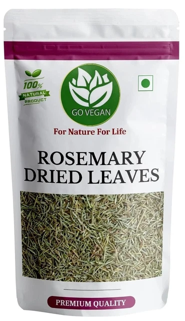 GO VEGAN ROSEMARY Dried Leaves 100gm Rosemary Leaves for hair growth ...