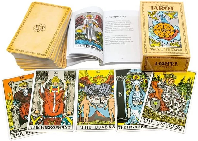 TAROT CARDS ORIGINAL Smith-Waite Rider Centennial Deck with 100 Page ...