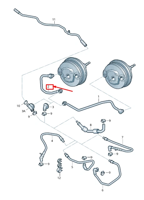 AUDI A4 B8 Vacuum Pipe With Non-Return Valve RHD 8K2611931AC NEW ...