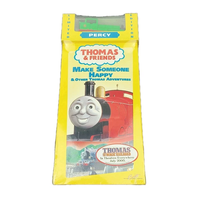 THOMAS & FRIENDS Make Someone Happy VHS w/Limited Edition Percy Figure ...