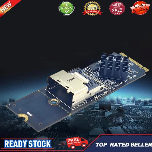 M.2 NVME TO Mini SAS SFF-8087 Expansion Card with Cable Hard Disk ...