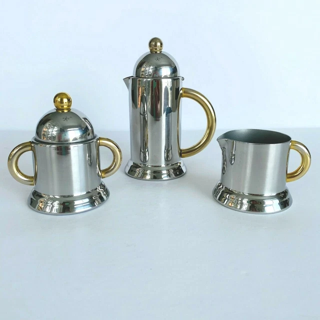 INOXPRAN LINEA ORCHIDEA 3-Piece Set Stainless 18/10 Creamer Milk Sugar ...