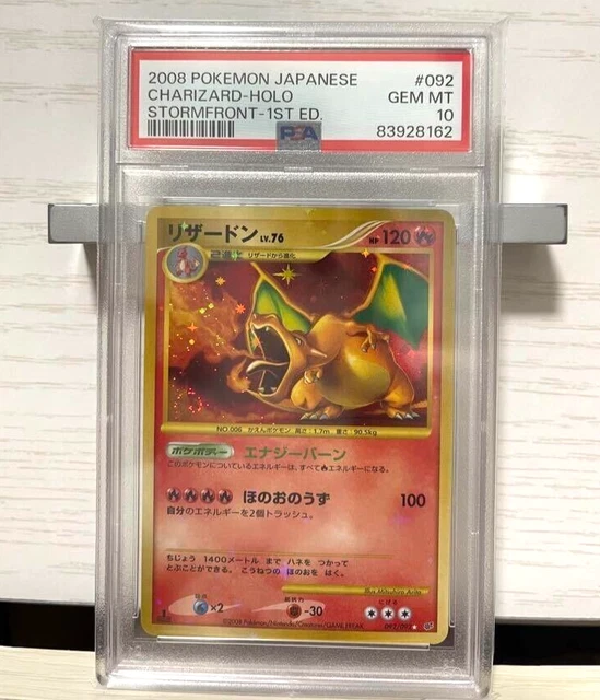 PSA 10 CARTE Pokémon Charizard 092/092 Holo Stormfront 1ère édition ...