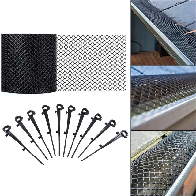 FOR OUTDOOR DOWNSPOUT Pipe Cover PVC Gutter Mesh Filter Water And ...