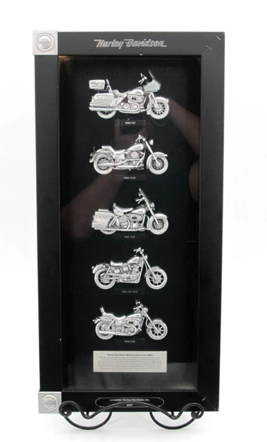 HARLEY-DAVIDSON MOTORCYCLES IN The 1980s Framed Shadow Box Dealer ...