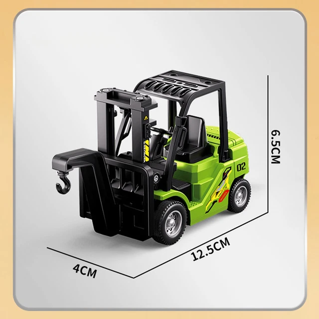 2 IN1 RTR 1/64 2.4G Mini RC Car Alloy Forklift Trailer Support App ...