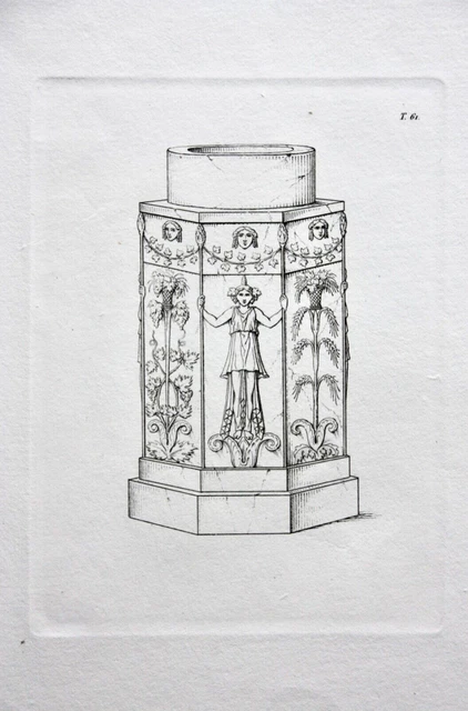 HENRY MOSES (UM 1782-1870), Kupferstich, etruskischer Altar, 1811 EUR ...