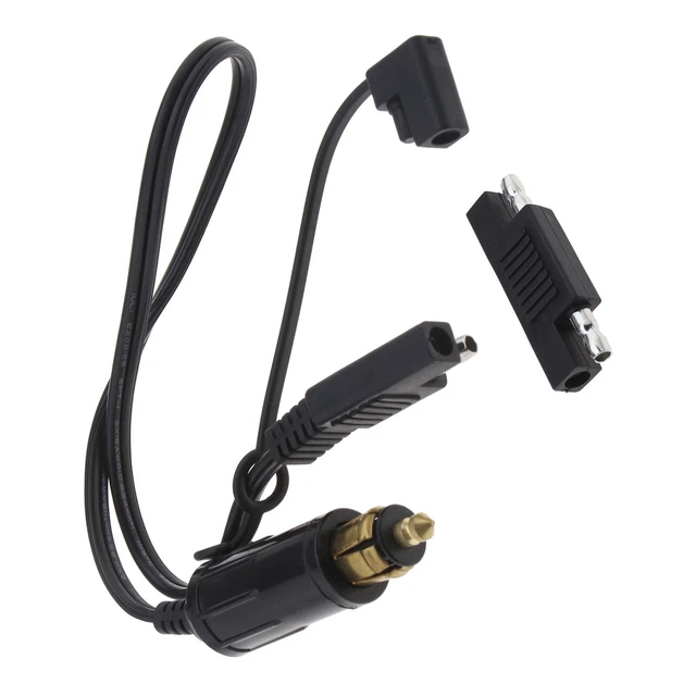 DIN HELLA POWERLET Plug to SAE Adapter Connector with Dust Cap 12-24V ...