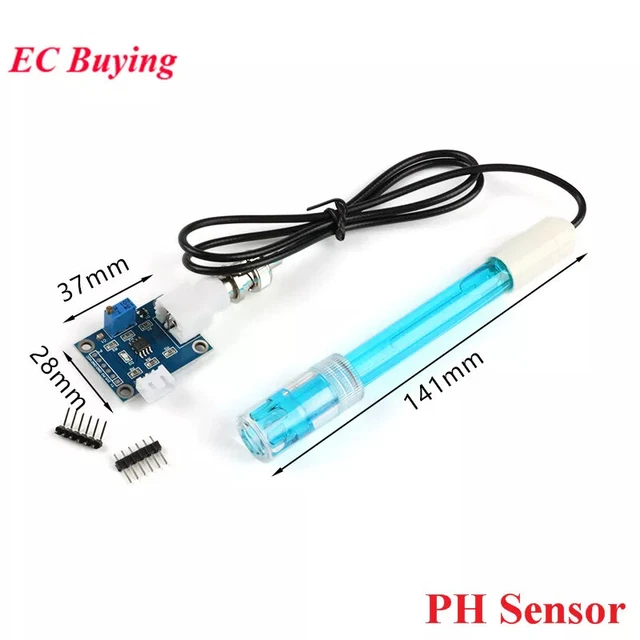 PH SENSOR MODULE, PH Value Liquid Detection Test Electrode Probe $19.67 ...