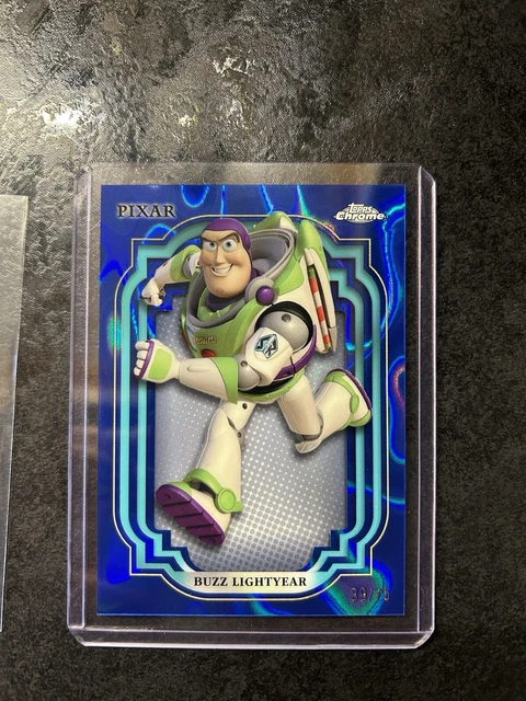 TOPPS DISNEY CHROME 2024 Card Buzz Lightyear!! Blue Lava /75 Toy Story ...