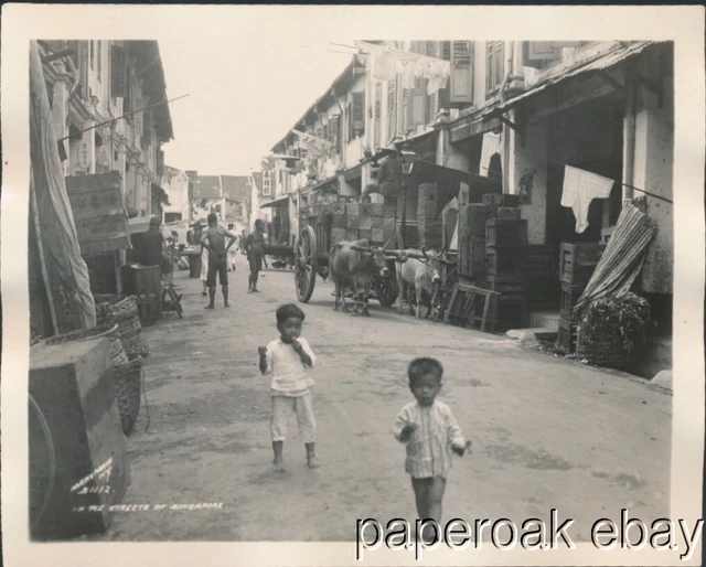 ORIGINAL 1925 PHOTO Of Street Scene In Singapore £20.30 - PicClick UK