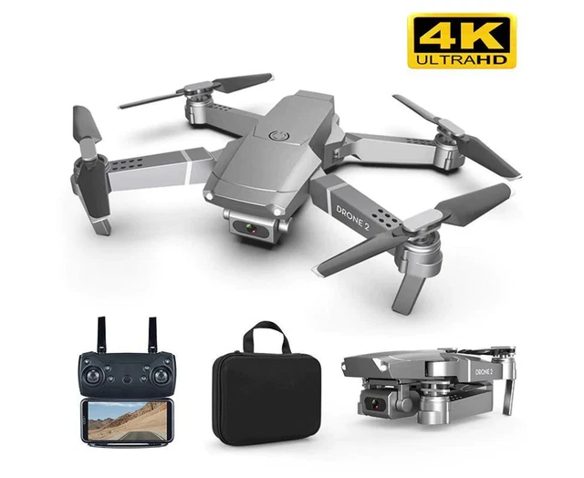 Drones E68 Hd Wide Angle 4k Wifi Drone With Remote Control Grey 108