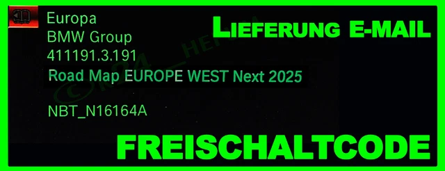 BMW MINI NAVI Update ROAD Map Europe NEXT WEST oder OST 2025 / inkl FSC ohne USB EUR 42,00 ...